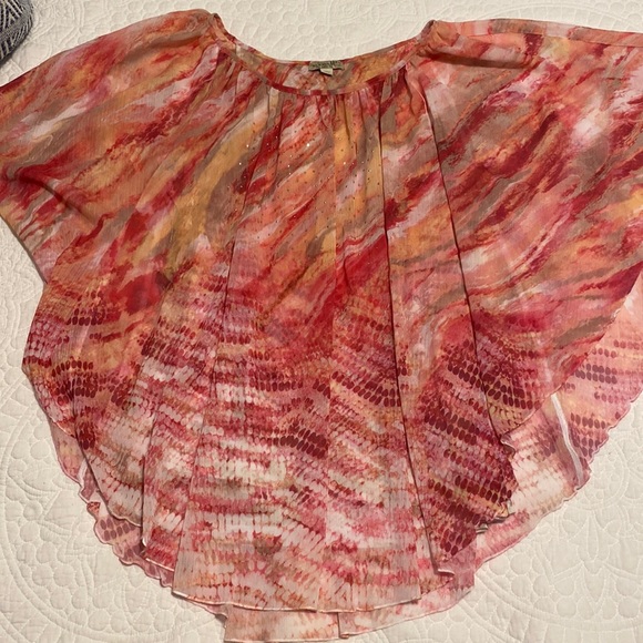 ONE WORLD | Tops | Pink Sheer One World Blouse | Poshmark